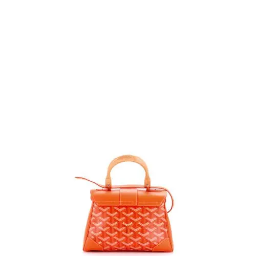 Goyard Saigon Top Handle Bag Coated Canvas With Leather Mini