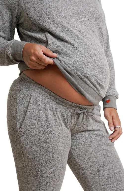 NOM MATERNITY Heart On My Pocket Maternity Sweatpants