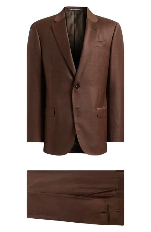 Emporio Armani G-line Brown Mélange Wool Suit - Rust/copper
