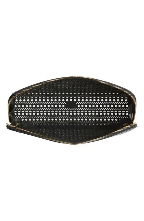 Alaïa Delta Perforated Leather Clutch