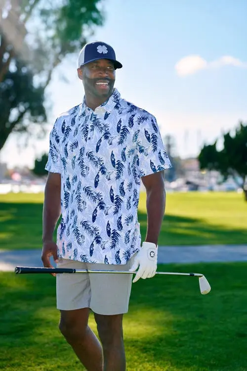 BLACK CLOVER Hidden Clover Polo /peri Blue