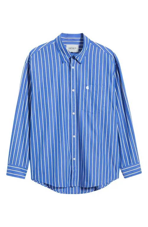 Carhartt Work In Progress Gowan Stripe Cotton Poplin Button-up Shirt