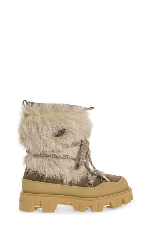 Moncler Peak Apres Leather And Genuine Shearling Snow Boot