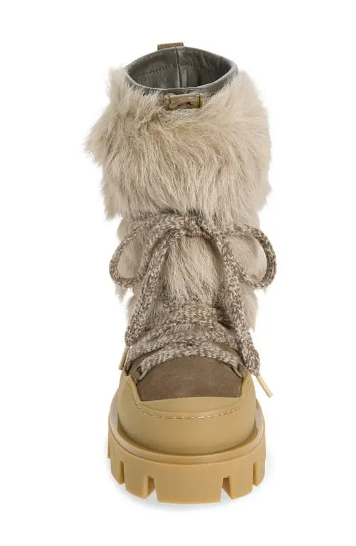 Moncler Peak Apres Leather And Genuine Shearling Snow Boot