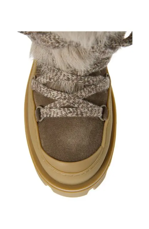 Moncler Peak Apres Leather And Genuine Shearling Snow Boot