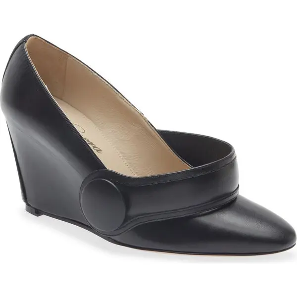 Vaquera Leather Wedge Pump
