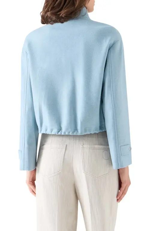Akris Wool Blend Zip Blouson Jacket
