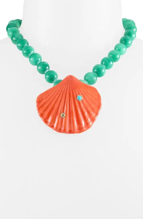LIZZIE FORTUNATO Corfu Shell Pendant Necklace