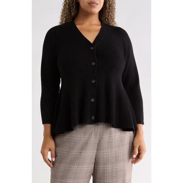SUGARLIPS Carthay Mile Peplum Cardigan