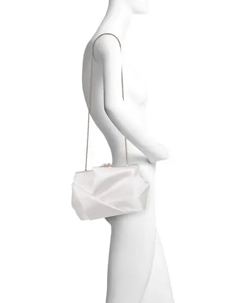 Badgley Mischka Caroline Satin Obi Pouch Clutch