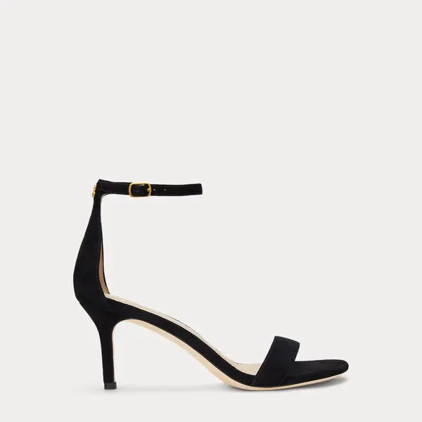 Ralph Lauren Allie Mid-heel Suede Sandal