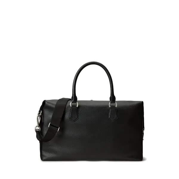 Ralph Lauren Pebbled Leather Duffel - Black