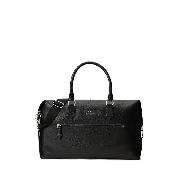 Ralph Lauren Pebbled Leather Duffel - Black