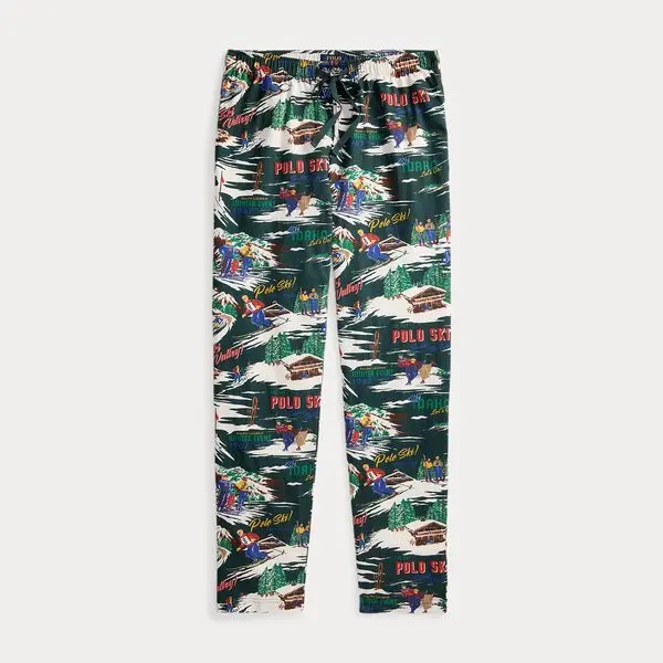 Ralph Lauren Print Jersey Pajama Pant - Moss Agate