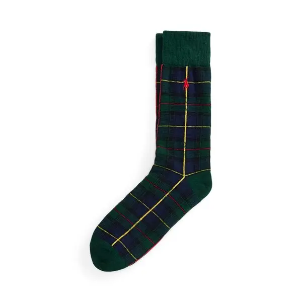 Ralph Lauren Plaid Boot Socks