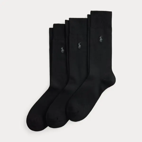 Ralph Lauren Soft Touch Trouser Sock 3-pack - Black