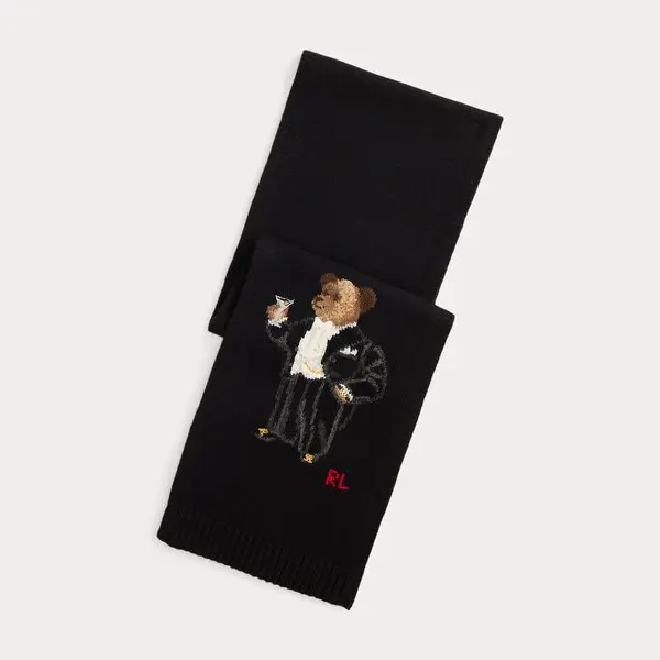 Ralph Lauren Martini Bear Wool Scarf