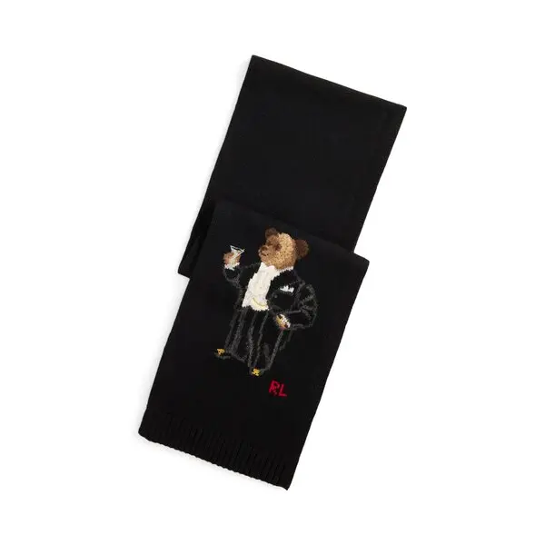 Ralph Lauren Martini Bear Wool Scarf