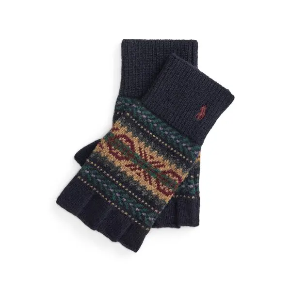 Ralph Lauren Fair Isle Wool-blend Fingerless Gloves
