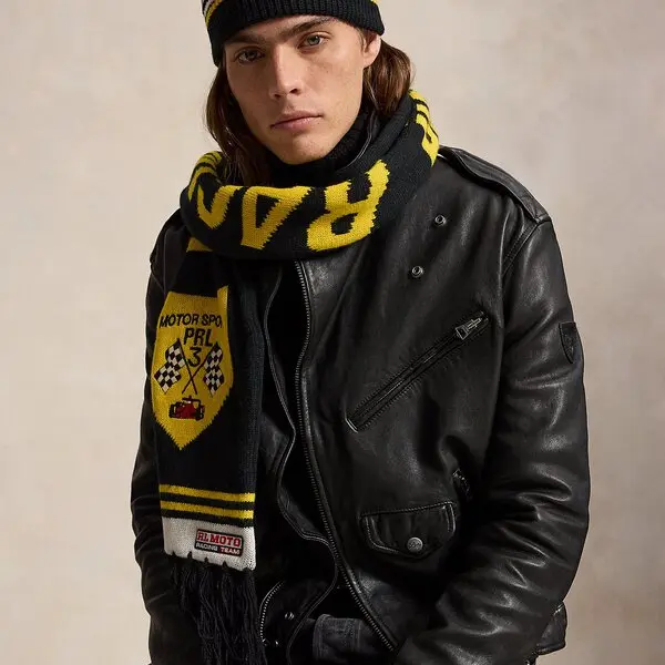 Ralph Lauren Racing Wool-blend Scarf - Black Multi