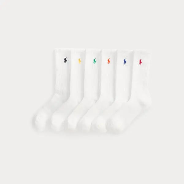 Ralph Lauren Cotton-blend Crew Sock 6-pack