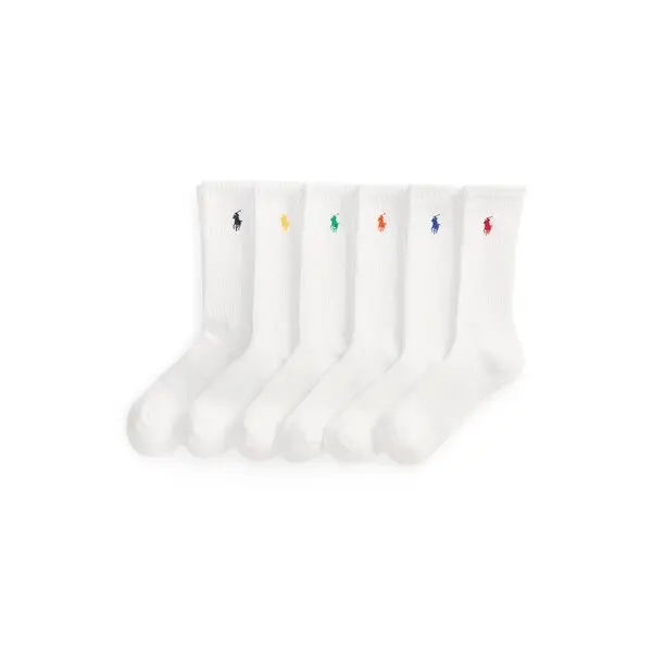 Ralph Lauren Cotton-blend Crew Sock 6-pack