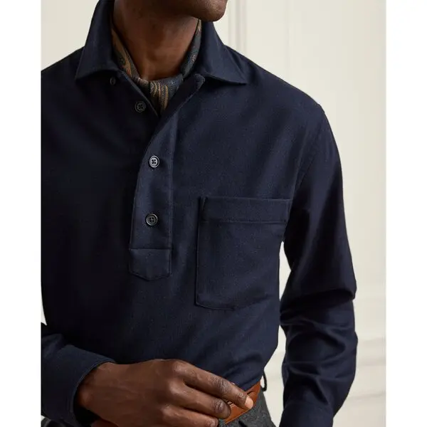 Ralph Lauren Relaxed Fit Cashmere-blend Popover Shirt