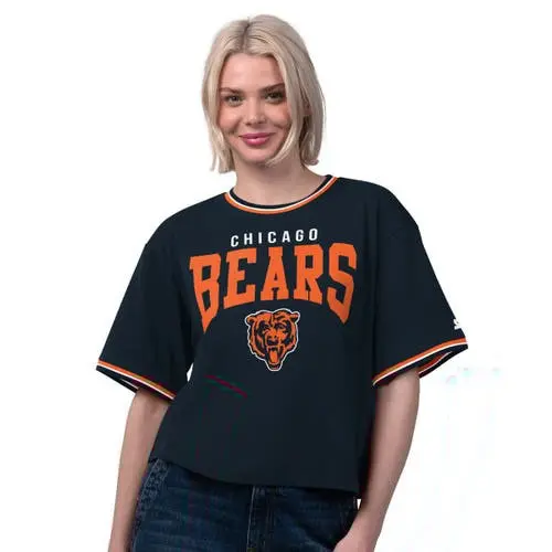 STARTER Chicago Bears Ace Cropped T-shirt