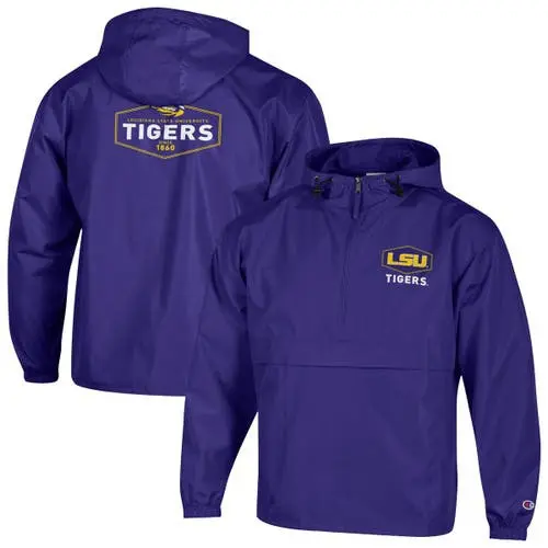 Champion Lsu Tigers Delay Packable Half-zip Jacket