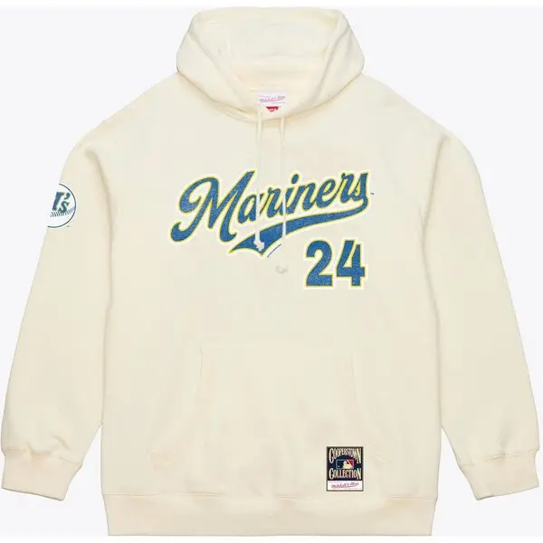 Mitchell & Ness Ken Griffey Jr. Seattle Mariners Throwback Name & Number Hoodie - Cream
