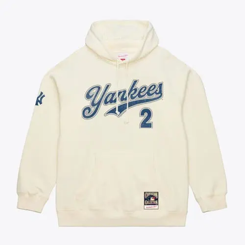 Mitchell & Ness Derek Jeter New York Yankees Throwback Name & Number Hoodie - Cream