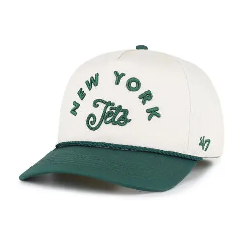 '47 New York Jets Rope Script Hitch Adjustable Hat - Natural