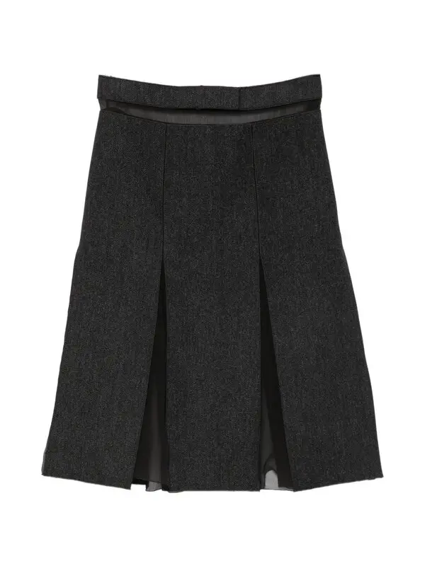 Prada Wool Midi Skirt - Multicolor