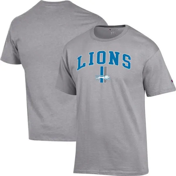 Champion Detroit Lions Arch Over Logo T-shirt - Gray