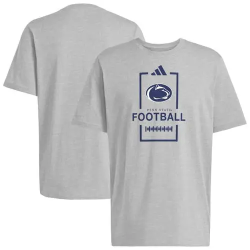 Adidas Penn State Nittany Lions Football Cotton T-shirt - Gray
