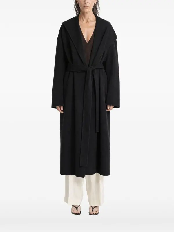 TOTEME Wool Hooded Coat - Multicolor