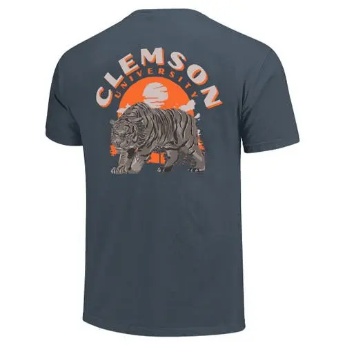 IMAGE ONE Clemson Tigers Comfort Colors Team Statue T-shirt