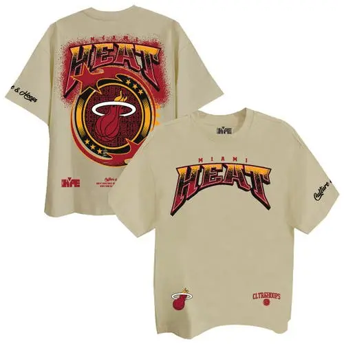 TWO HYPE Miami Heat Drip & Dime Elevated Drop Shoulder T-shirt