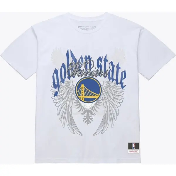 Mitchell & Ness Golden State Warriors Old English Classic T-shirt - White