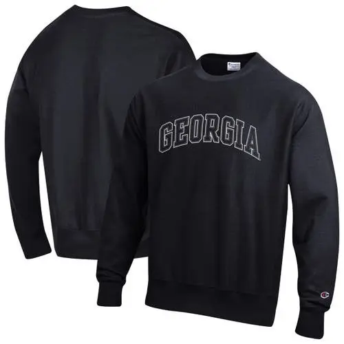 Champion Georgia Bulldogs Reverse Weave Crewneck Sweatshirt - Black