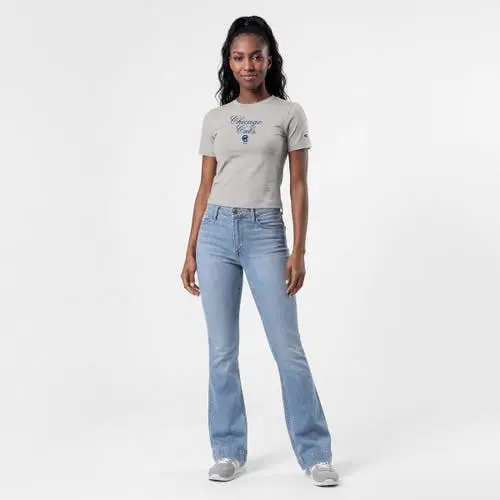 Champion Chicago Cubs Soft-touch Fitted Cropped T-shirt