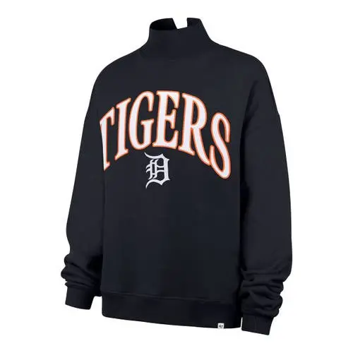'47 Detroit Tigers Oversized Vantage Mock Neck Sweatshirt - Navy