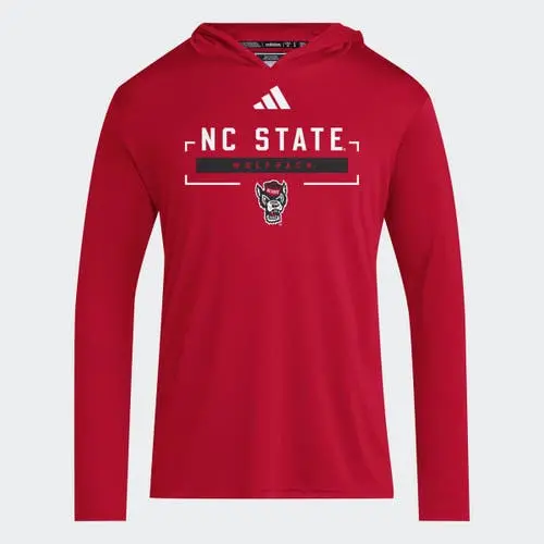 Adidas Nc State Wolfpack D4t Long Sleeve Hooded T-shirt - Red