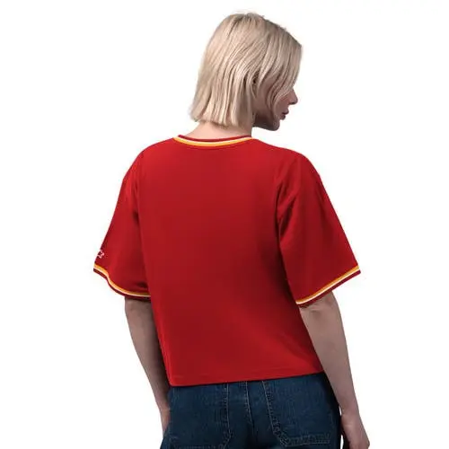 STARTER Kansas City Chiefs Ace Cropped T-shirt - Red
