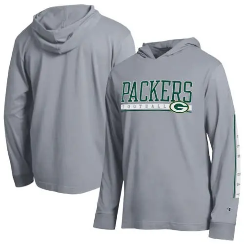 Champion Green Bay Packers All Star Hooded T-shirt - Gray