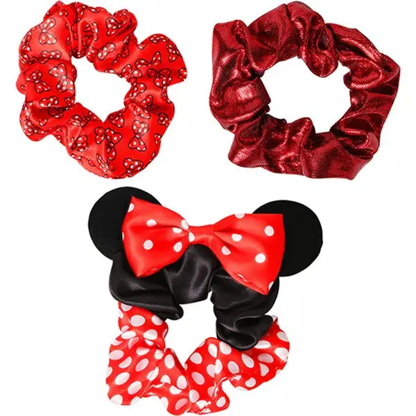 Disney Minnie Mouse Scrunchies 3-piece Official License - Red
