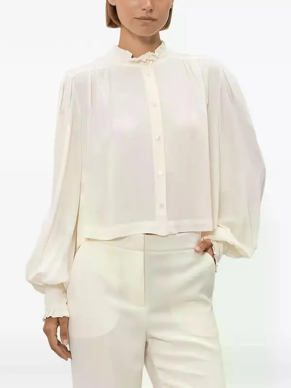 TWINSET Crêpe De Chine Cropped Shirt