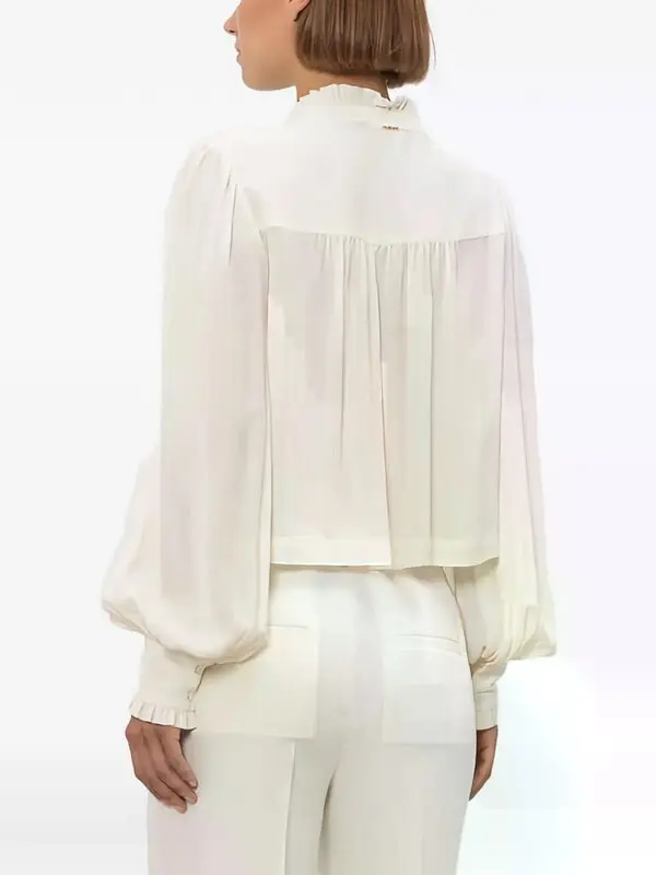 TWINSET Crêpe De Chine Cropped Shirt
