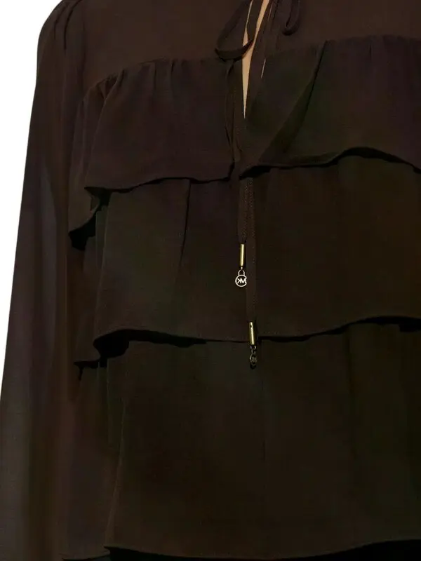 Michael Kors Ruffled Tie-neck Blouse