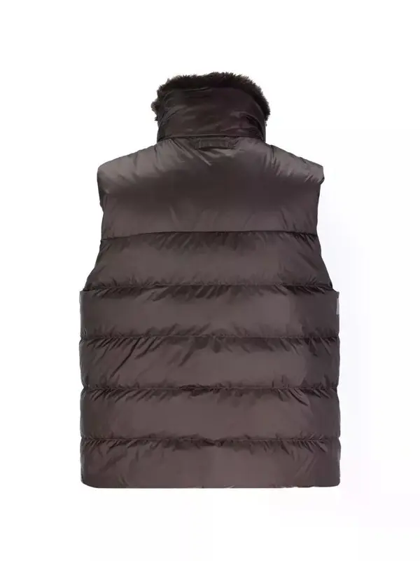Max Mara Reversible Padded Horizontal-quilted Gilet - Brown